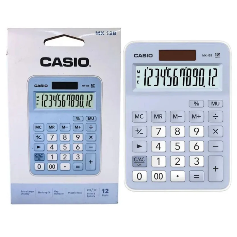 Calculadora Mx-12b Light Blue 12 Digitos Casio - Homecenter.com.co