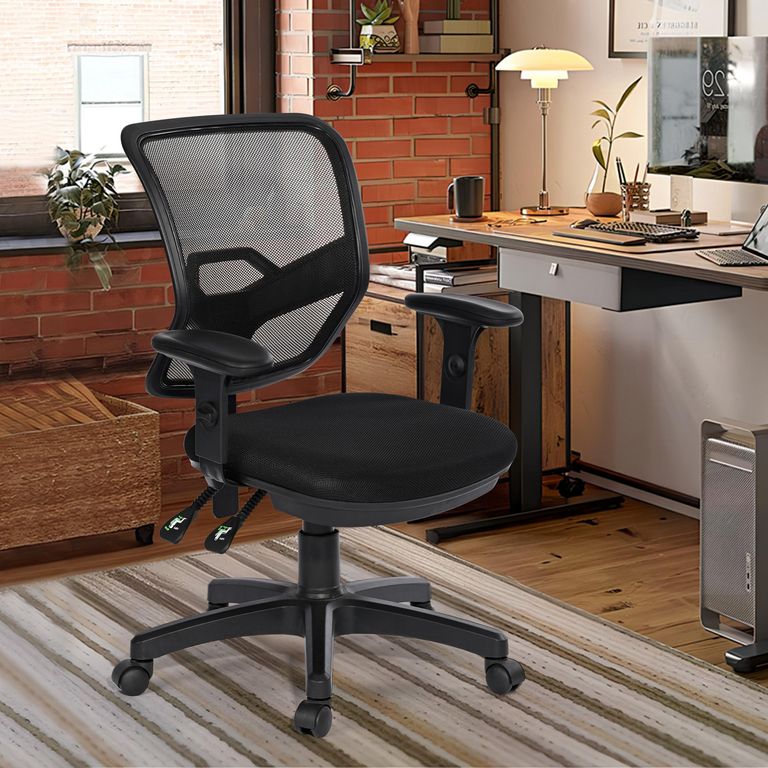 Silla de Escritorio Dwight Ejecutiva Giratoria Negra Just Home ...