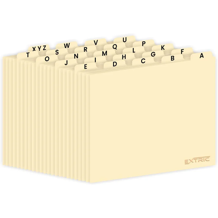 Separadores Alfabéticos de Cartulina Manila para Archivos Tamaño Carta ...