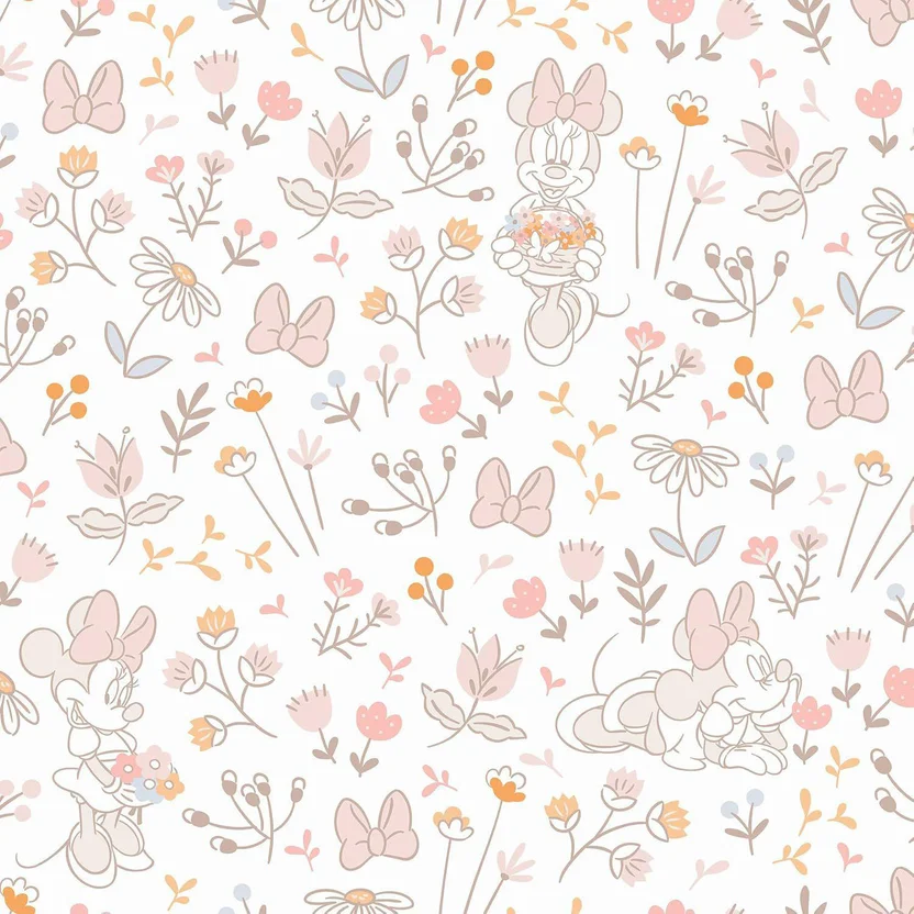 Papel Tapiz Infantil Minnie Mouse Vinilo Autoadhesivo Rosa - Homecenter ...