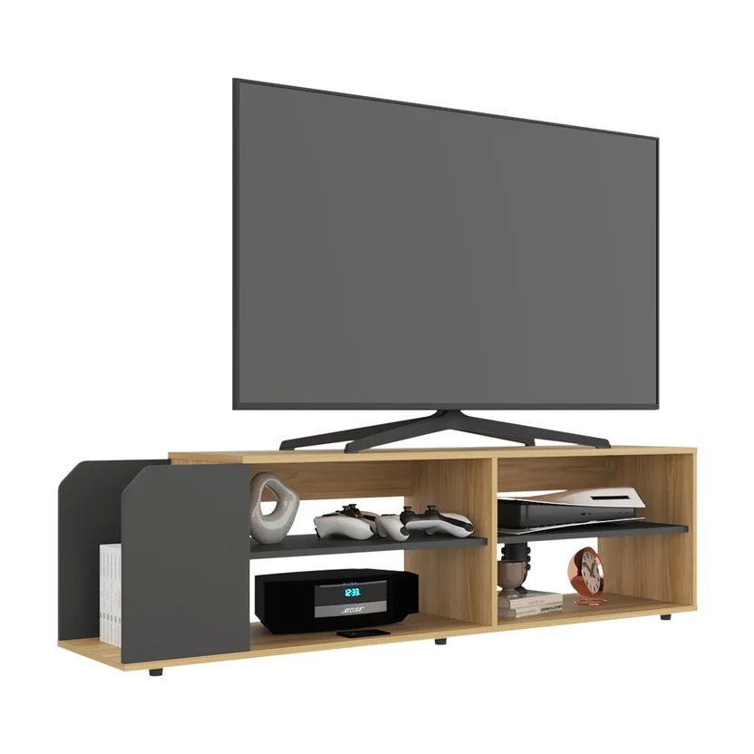 Mesas Rack para TV Solene 42x150x35 Rta Fresno Plomo - Homecenter.com.co