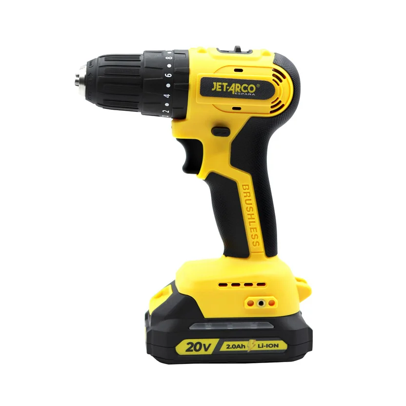 Taladro Atornillador Inalámbrico 20V 2Ah 3/8 Pulgadas 1600 RPM Jet-arco ...