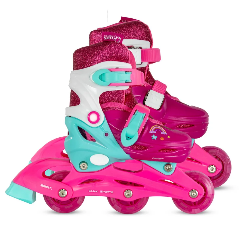 Patines Infantiles Convertibles 2 En 1 First Qmax Xs Rosado ...
