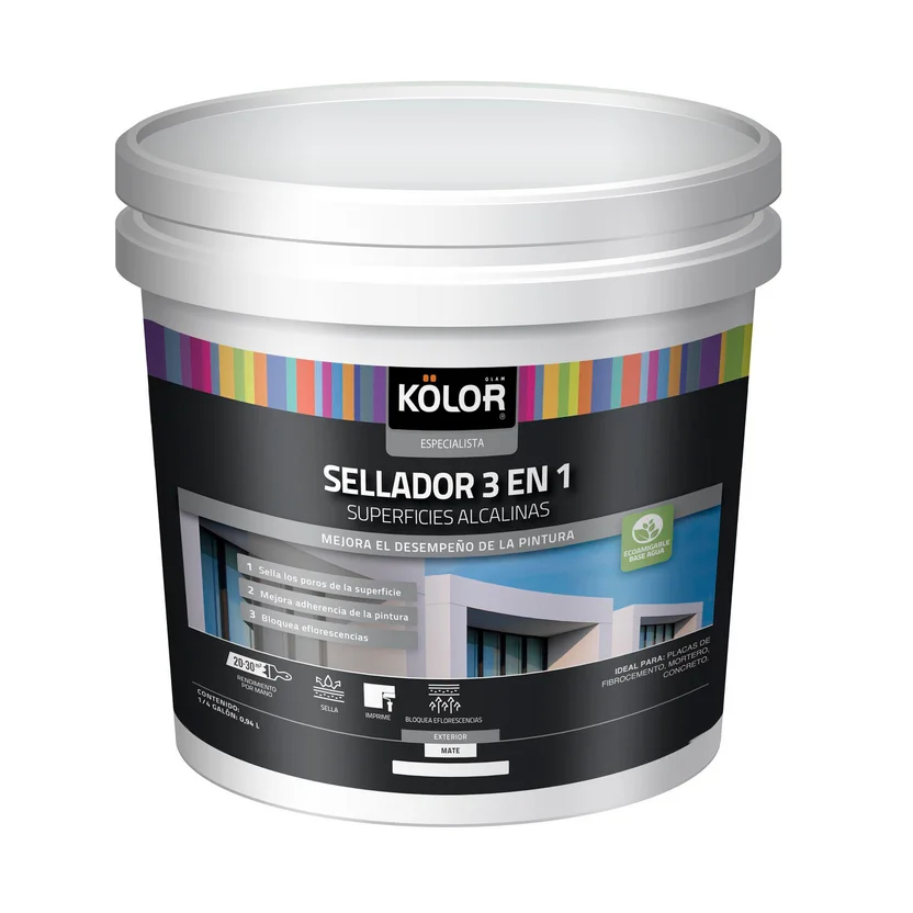 Sellador Exterior 3 en 1 para Superficies Alcalinas Kolor 1 Galón ...
