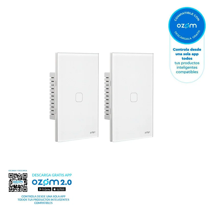 Kit De 2 Interruptores Smart Inteligentes Sencillo - Homecenter.com.co