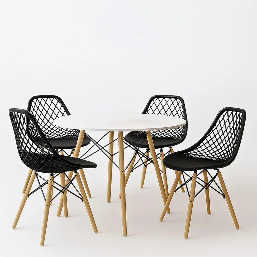 Juego de Comedor 4 Puestos Redondo Eclipse - Homecenter.com.co