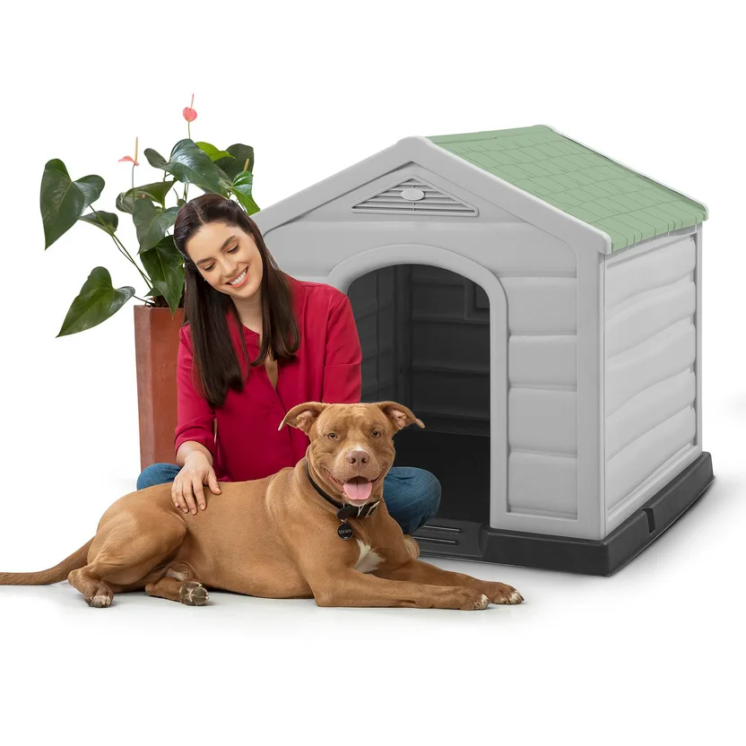 Casa Perro Rimax Plástica Grande 92x90x89 cm Verde Salvia - Homecenter ...