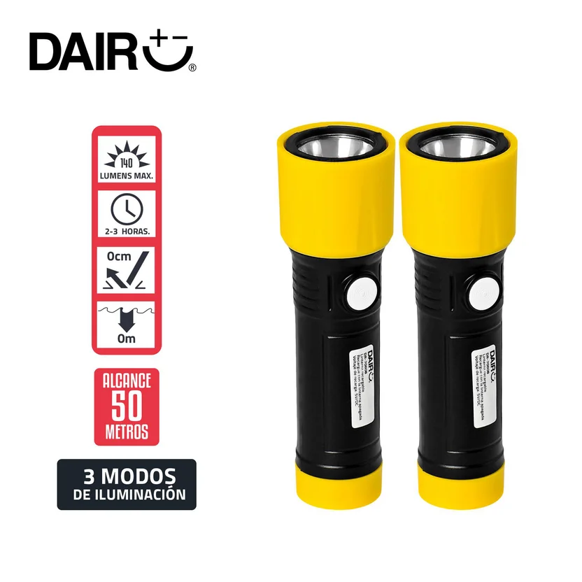 Kit 2 Linternas Recargables Alcance 50 Metros - Homecenter.com.co