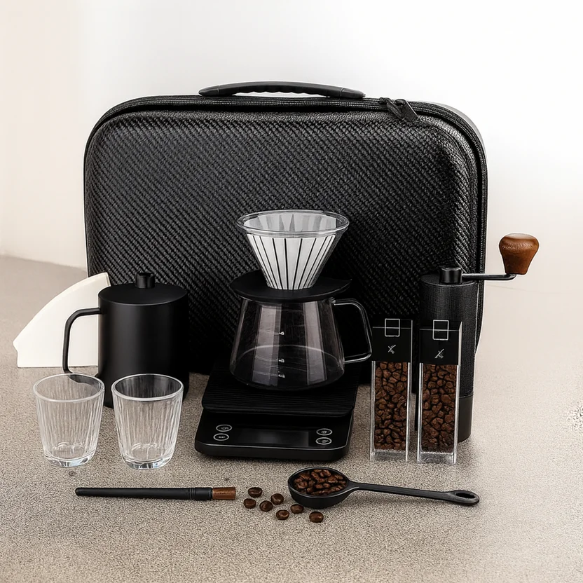 Kit Cafetero Espresso Con V60 + Molino Manual Profesional + Maleta ...