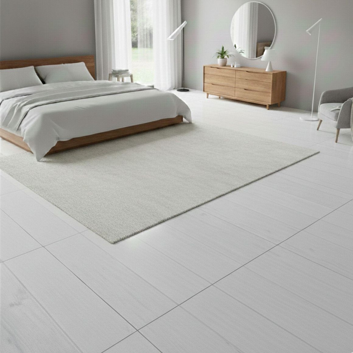 Piso Cerámico Lara Blanco 51x51 cm Caja 1.82 m2 Corona - Homecenter.com.co