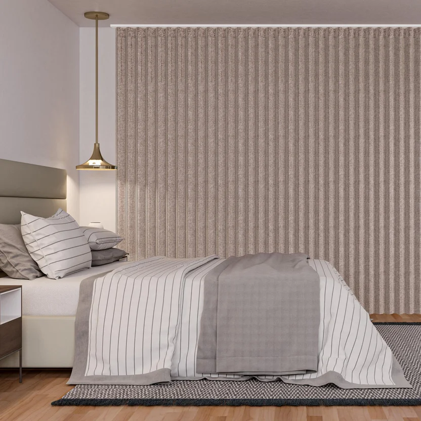 Cortina Tela Blackout Pandora Ondas Beige 250X230 Cm Novelty Home ...