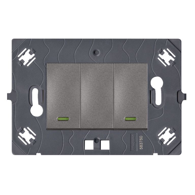 Interruptor Doble Cuadrado Cuadrado Arteor Magnesio LEGRAND | falabella.com