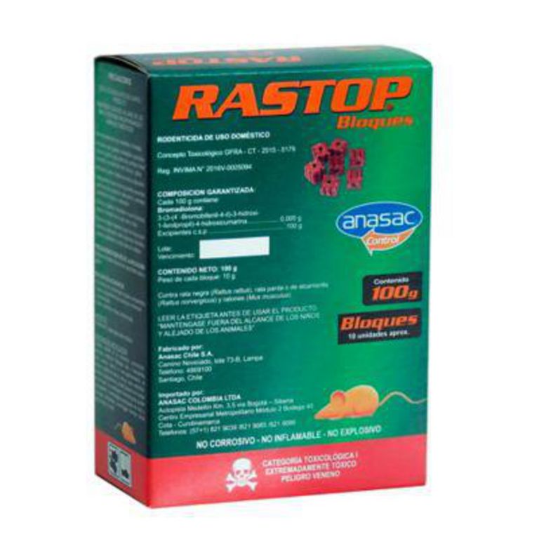 Raticida Bloques Rastop X 100 G RASTOP | falabella.com