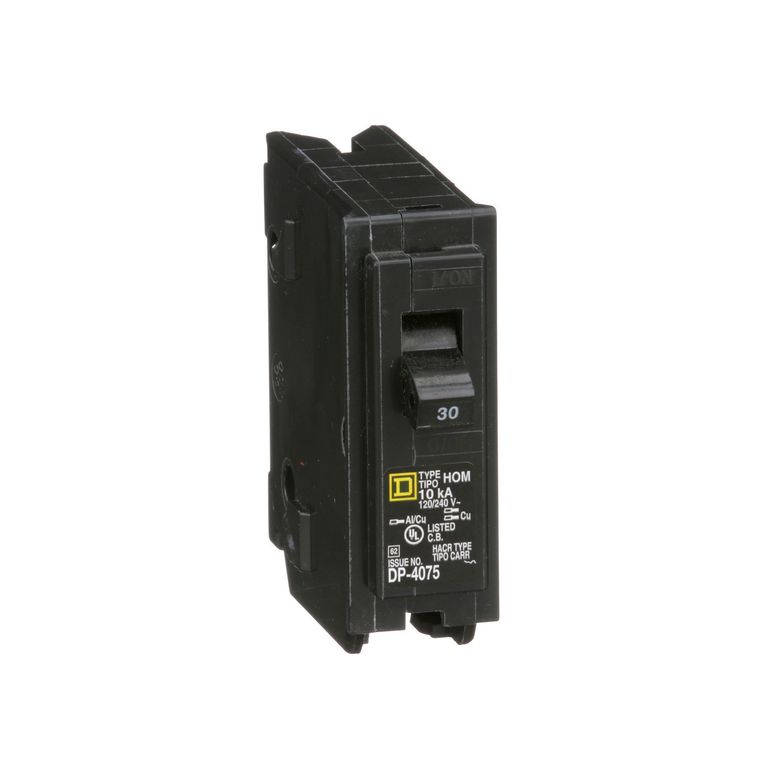 Mini Breaker Homeline, 1 Polo, 30 A, 10 Ka, 120-240 V Ac, Enchufable ...