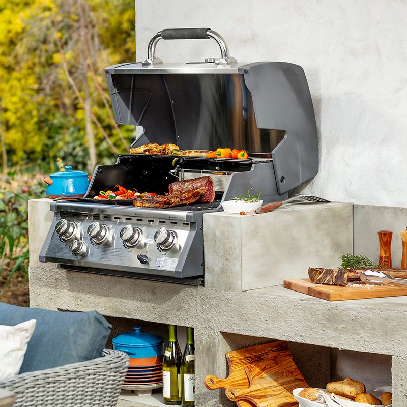 Asador A Gas Empotrable 4 Quemadores 58X71Cm Mr Beef MR BEEF ...