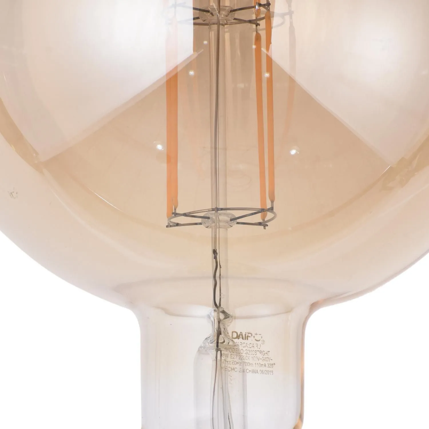 Bombillo Globo LED Filam 700 Lúmenes 8w E27 Ambar Certificado ...