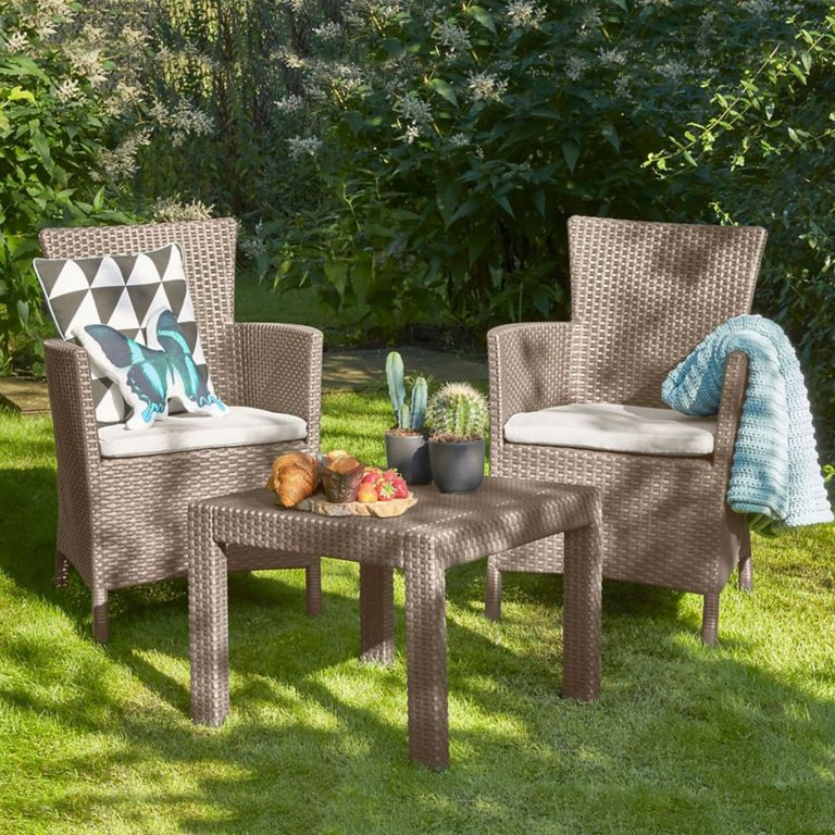 Juego De Balcón / Bistro / Patio Exterior 3 Piezas Plástico ...