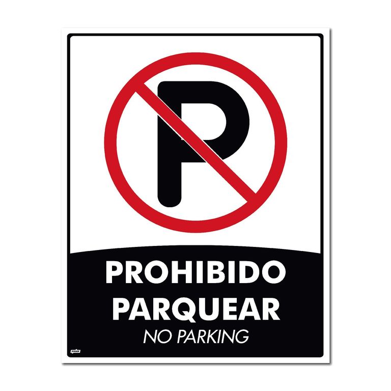 Señal Prohibido Parquear 50X40Cm Poliestireno Calibre 60 con Sujetador ...