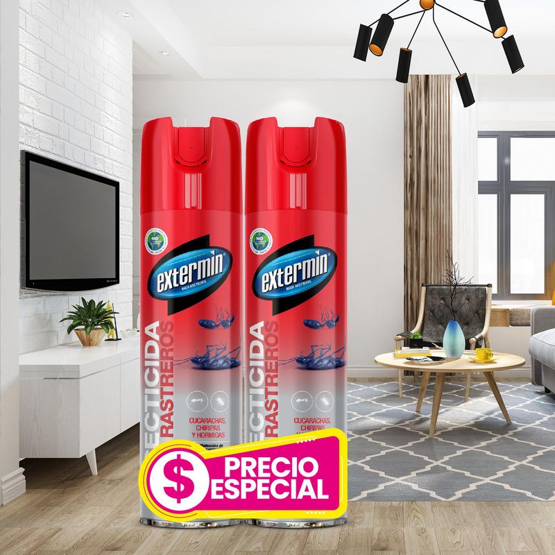 Insecticida Aerosol Rastreros Extermín 2 Und X 400 Ml Cada Una EXTERMIN ...