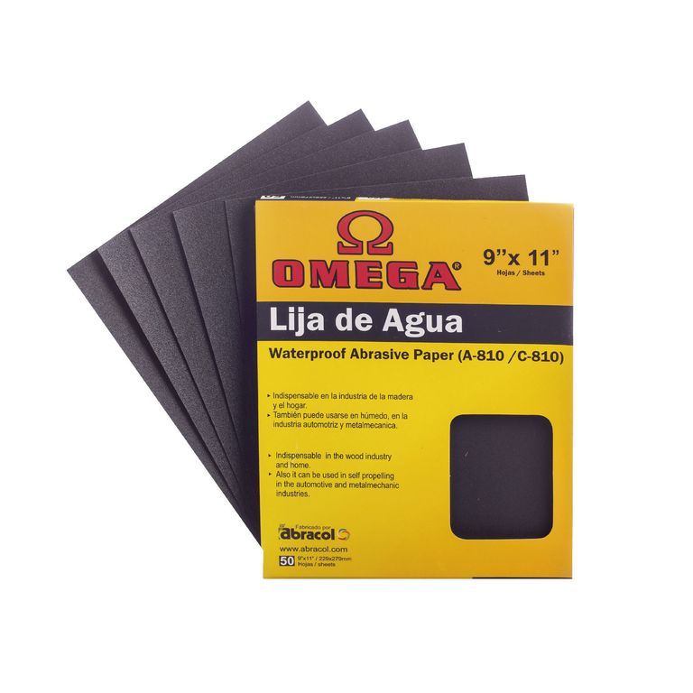 LIJA AGUA No 220 de 9pulg x11pulg OMEGA ABRACOL | falabella.com