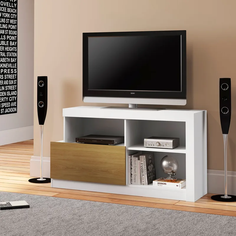 Rack para TV 55 Pulgadas 135x38x72cm Natural/Blanco MULTIMOVEIS | falabella.com