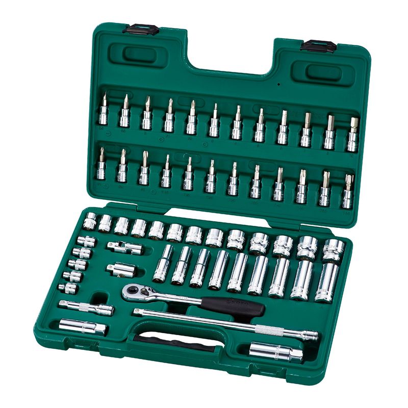 Juego de Copas 58 Piezas con Punta Cuadrante 3/8 Pulgadas mm Sata SATA ...