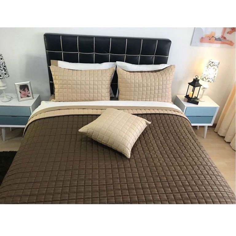 Quilt Doble Faz Chocolate - Camel Sencillo KARYTEX | falabella.com