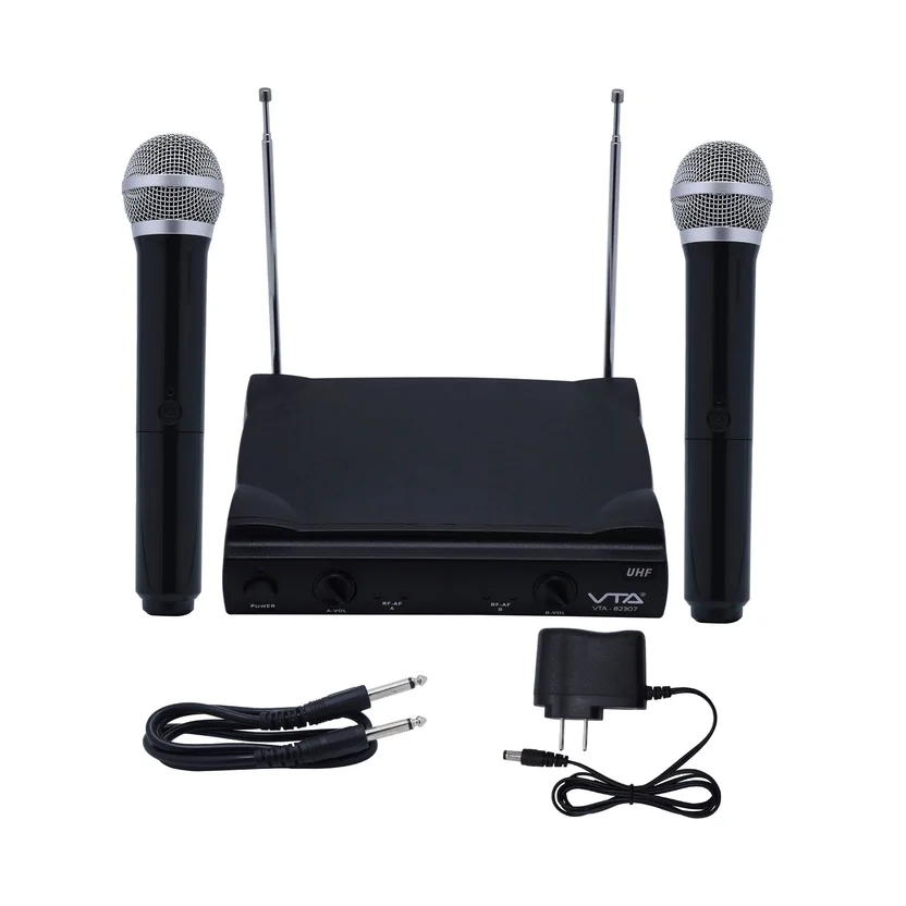 Kit 2 Micrófonos Inalámbricos Con Base Receptora - Homecenter.com.co