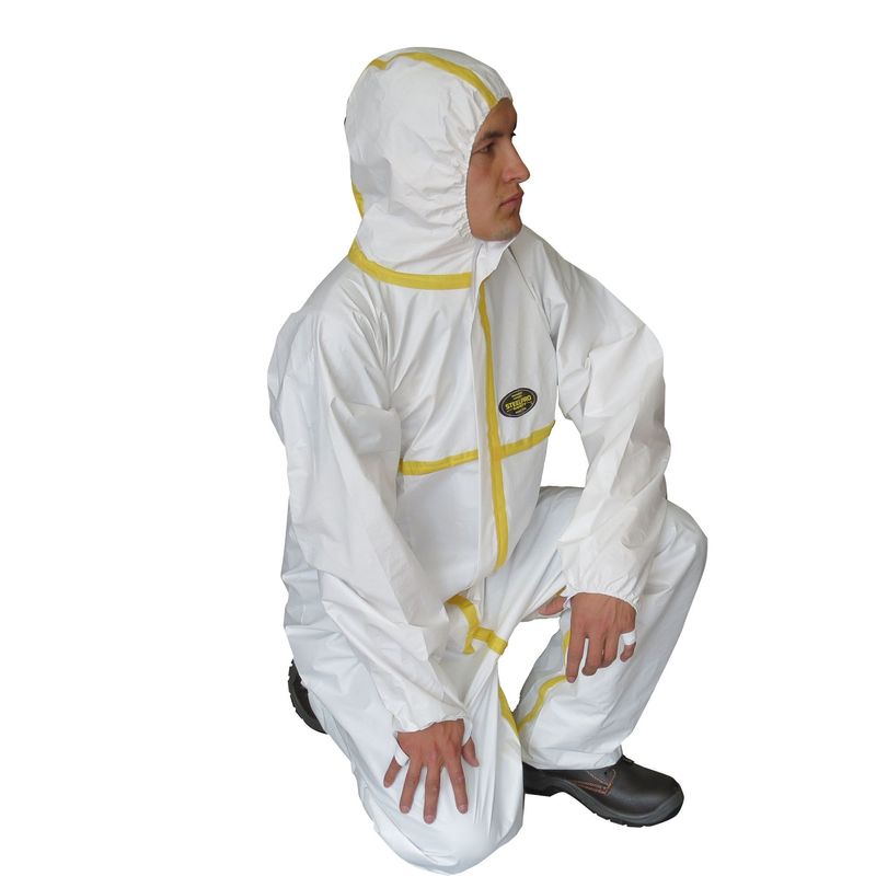 Overol Desechable Blanco Chemical 4/5/6p Talla L STEELPRO | falabella.com