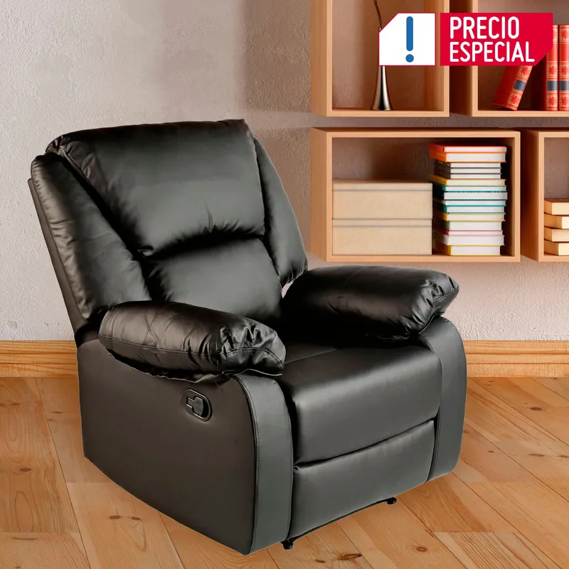 Silla Reclinable Oregon Negro JUST HOME COLLECTION | falabella.com