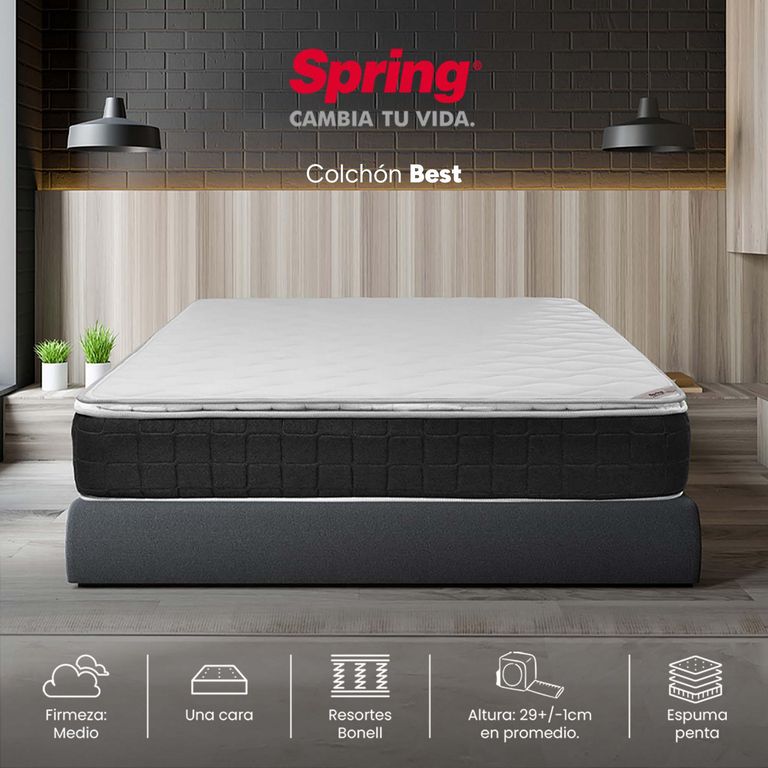 Colchón Sencillo Spring Best 100x190 cm SPRING | falabella.com