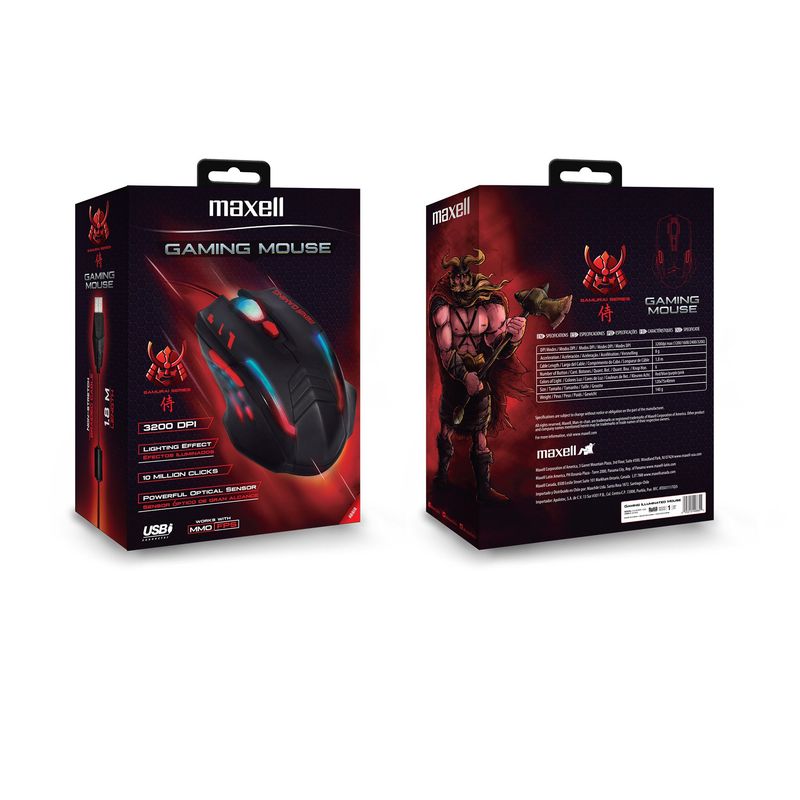 Mouse Gaming Iluminado Negro MAXELL | falabella.com