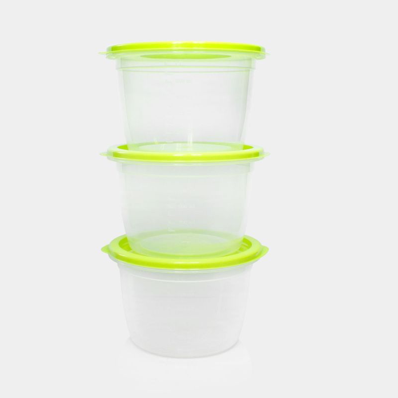Set x3 Contenedores Multiusos Redondos Apilables 1.2 Litros PERSAL ...