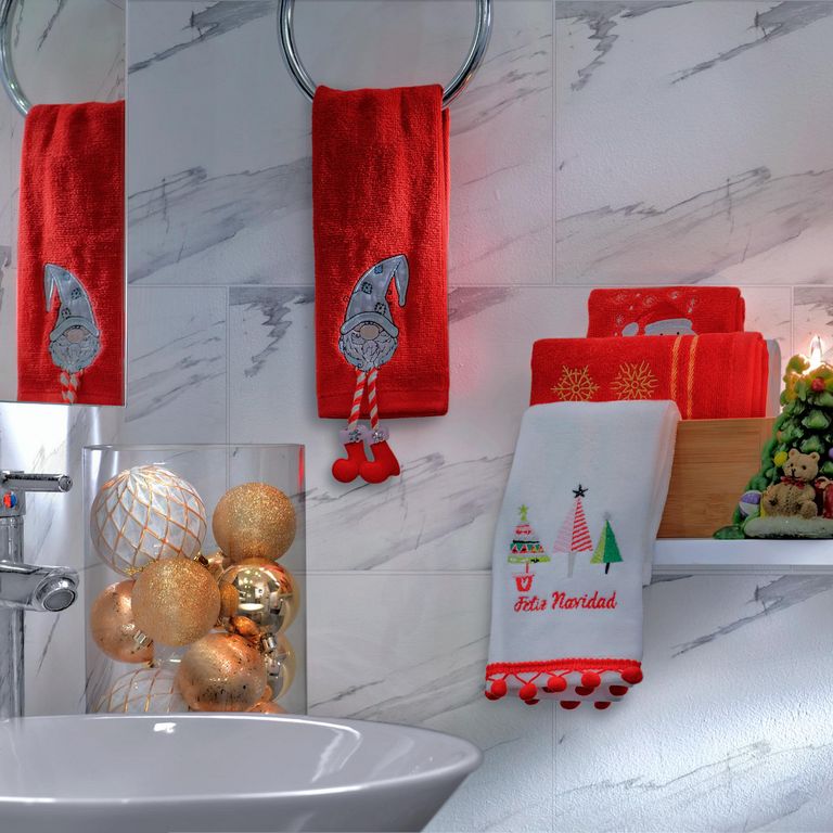 Set de 2 Toallas Navideñas Visita 28x46/38x63cm | falabella.com