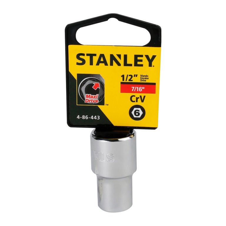 Dado Cubo 6 Puntas Encastre 1/2 Pulgada - 7/16 Pulgadas Stanley STANLEY ...