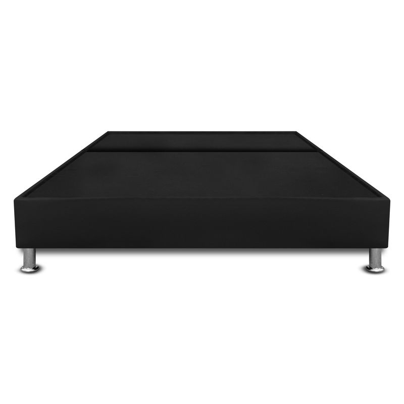 Base Cama con Pestaña Dividida Doble 140x190cm Ecocuero Negro MAGIC ...
