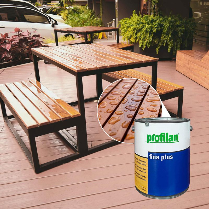 Pintura para madera en exterior base agua color nogal 5 lts profilan ...