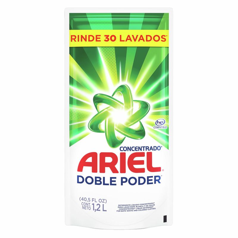 Ariel Regular Concentrado Liquido Pouch X1200Ml X8 Litros ARIEL ...