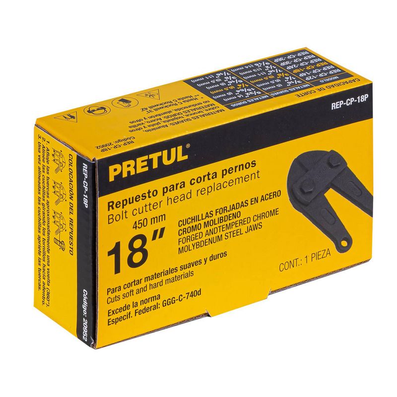 Cuchilla Repuesto Corta Perno Mango Tubular 18 Pulgadas Pretul PRETUL ...