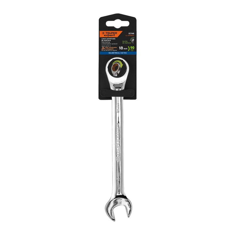 Llave Mixta Con Ratchet Metrica 18Mm TRUPER | falabella.com