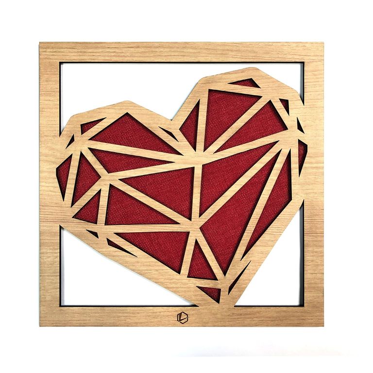 Cuadro de Pared 015 34x34 cm Corazon HECHOENLASER | falabella.com