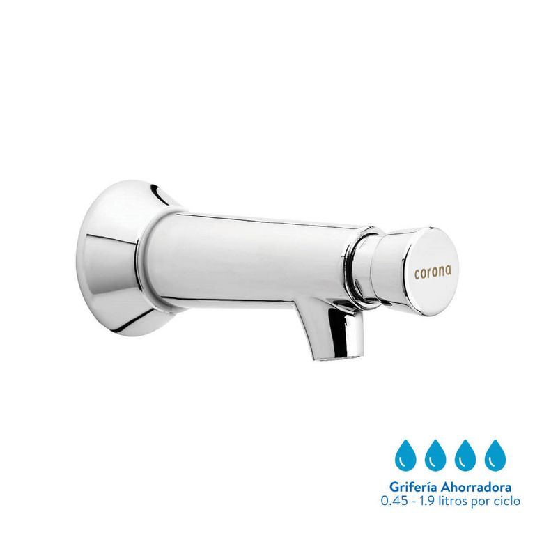 Grifería institucional de pared tipo push para lavamanos grival GRIVAL ...