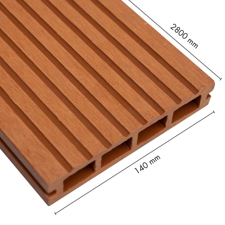 Piso Deck WPC en Madera Espesor 2.5cm Caja 0.39 m2 Teka ARKOS ...