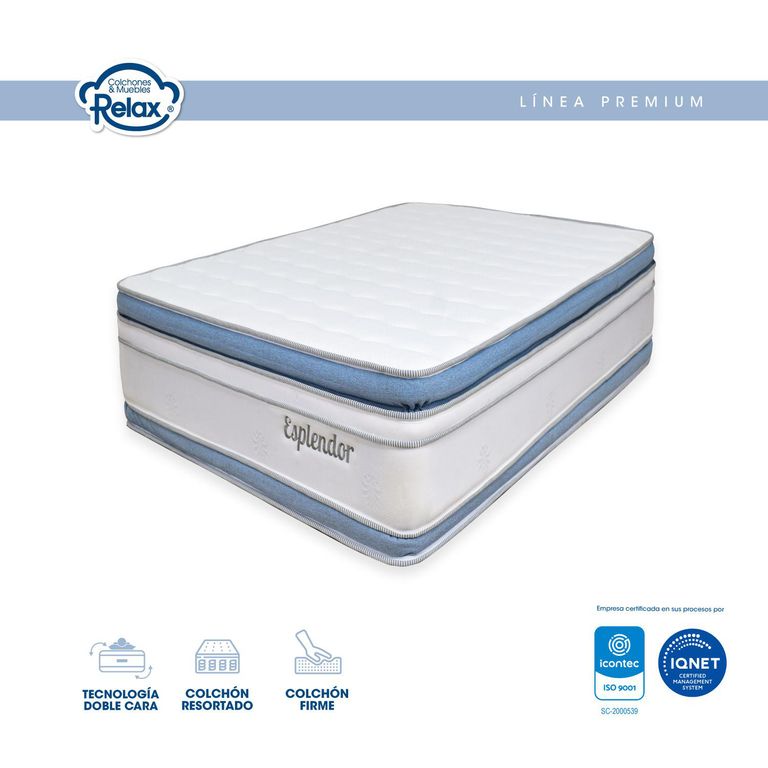 Colchón Sencillo 100x190x35cm Resortado Esplendor | falabella.com