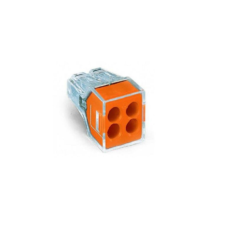 Conector Eléctrico Resorte 4p Punto Test Naranjax100 WAGO | falabella.com