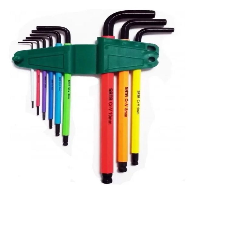 Juego De 9 Llaves Sata Colores mm Punta Bola SATA | falabella.com
