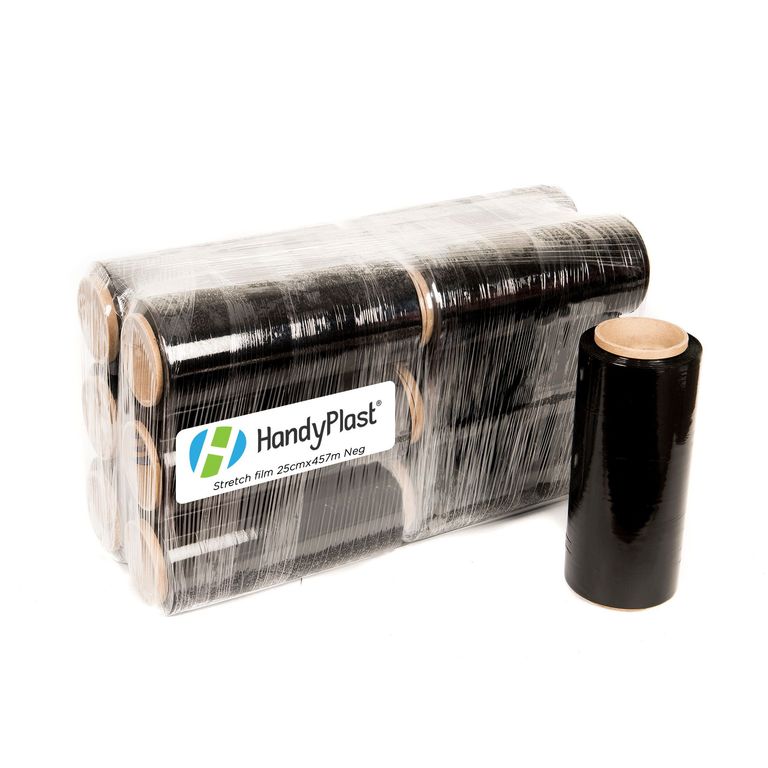 Set x 12 Rollo Stretch Film 25cm x 457m Negro GENERICO | falabella.com