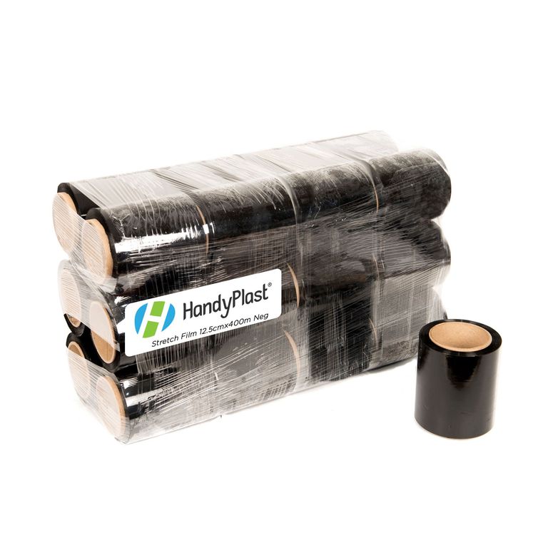 Set x 24 Rollo Stretch Film 12.5cm x 400m Negro HANDYPLAST | Falabella ...