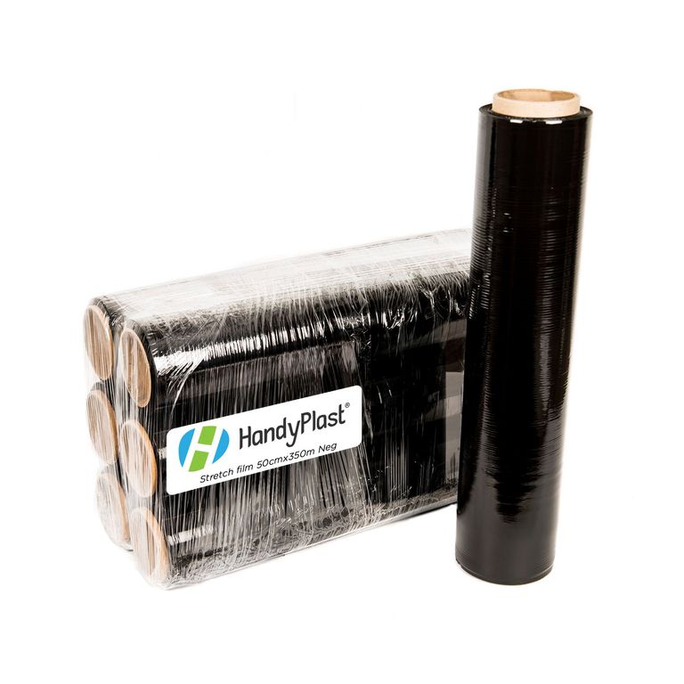 Set x 8 Rollo Stretch Film 50cm x 350m Negro HANDYPLAST | Falabella ...