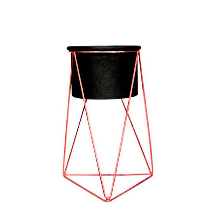 Base Con Patas Para Matera Metal Piramidal Cobre 31X60X40Cm + Matera ...